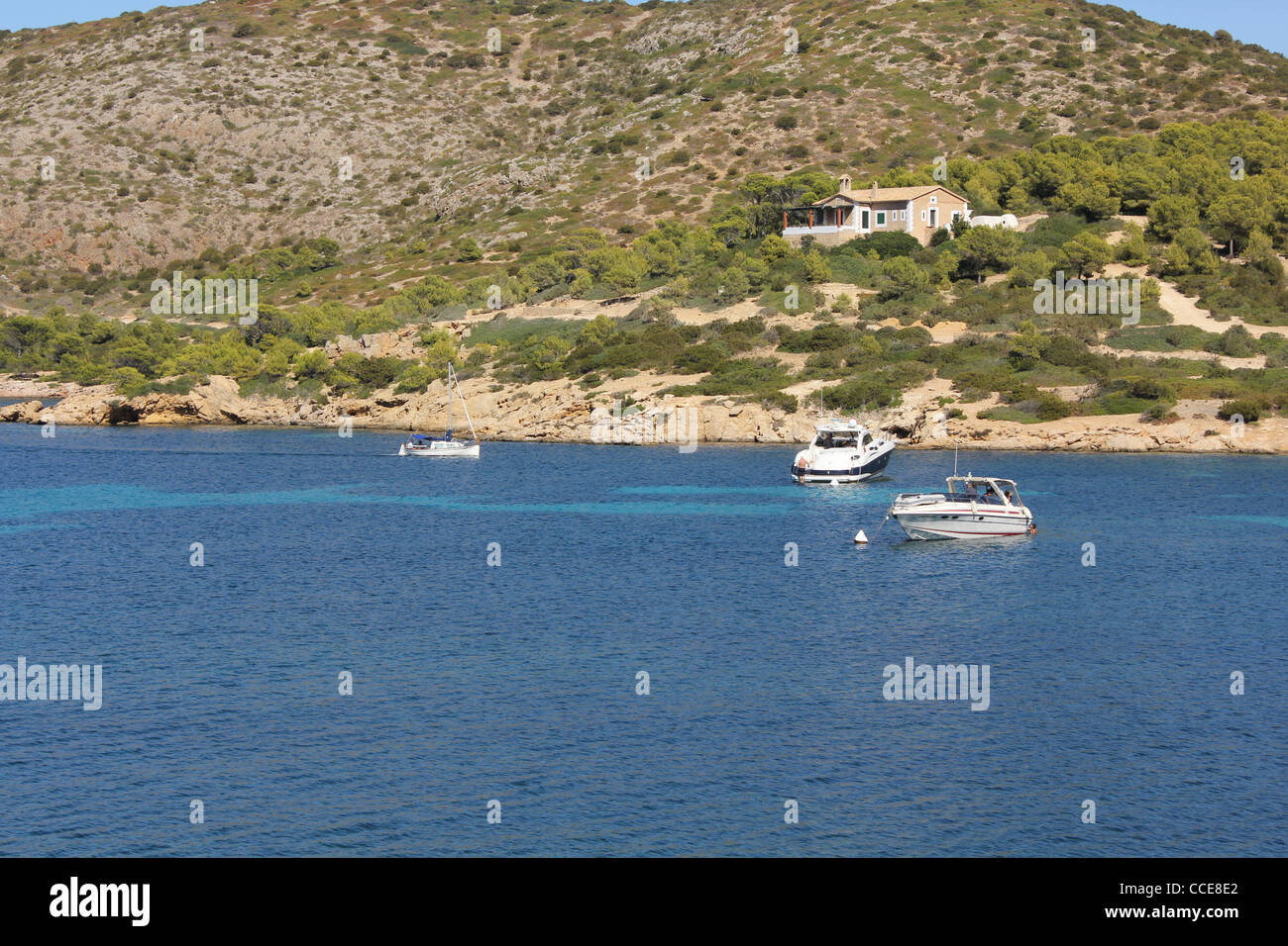 Scene on Cabrera Island, Cabrera Archipelago of islands, a Spanish ...