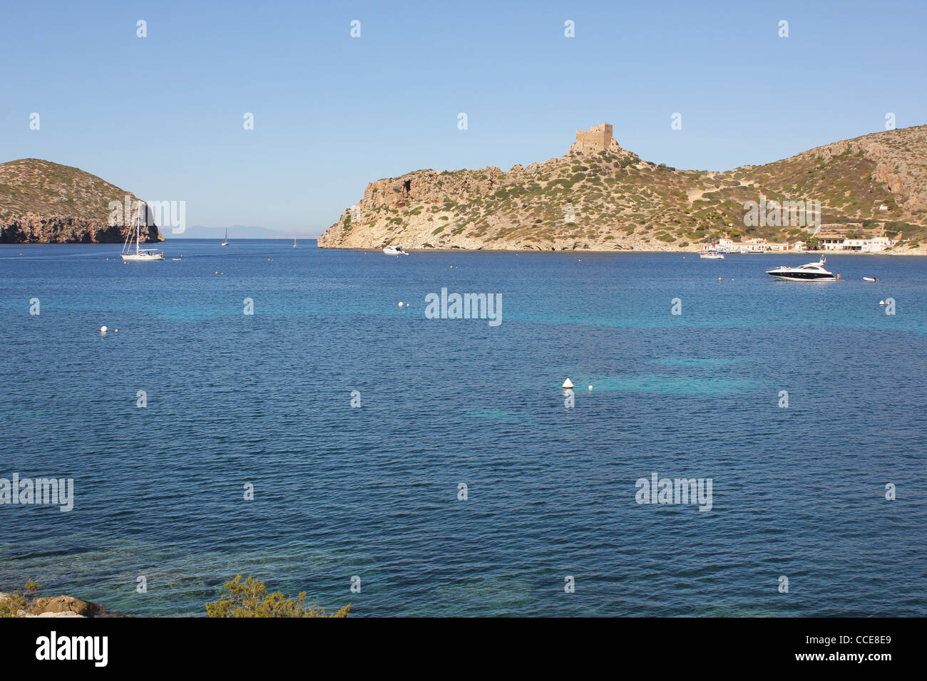 Scene on Cabrera Island, Cabrera Archipelago of islands, a Spanish ...