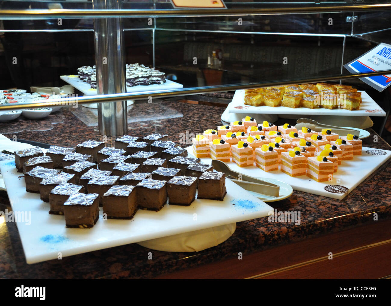 Food buffet on cruise ship - desserts Stock Photo - Alamy