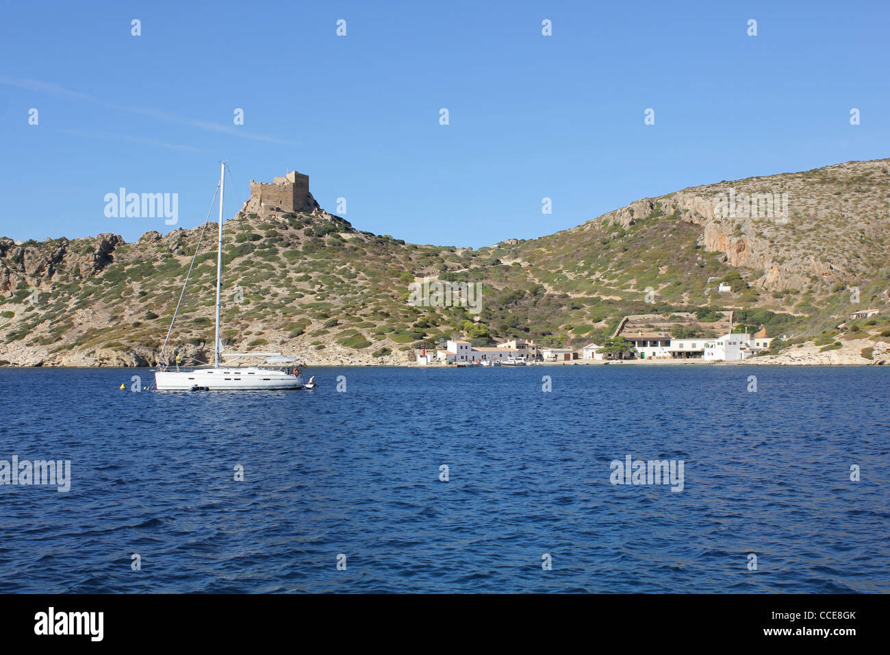 Scene on Cabrera Island, Cabrera Archipelago of islands, a Spanish ...