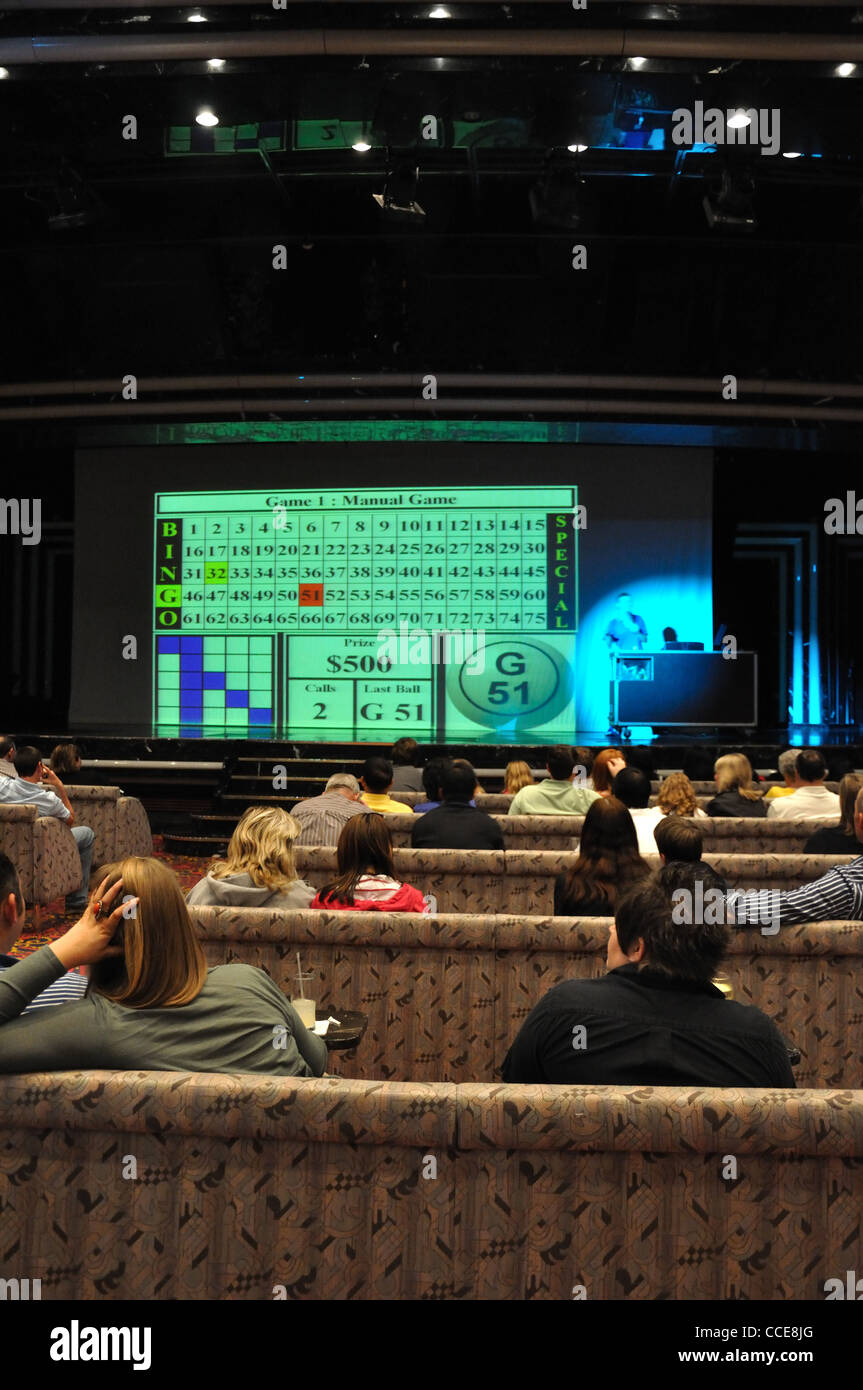 Cruise ship bingo game Stock Photo - Alamy