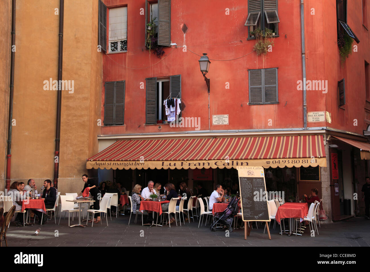 Cafe, Old Town, Vieux Nice, Nice, French Riviera, Alpes Maritimes ...