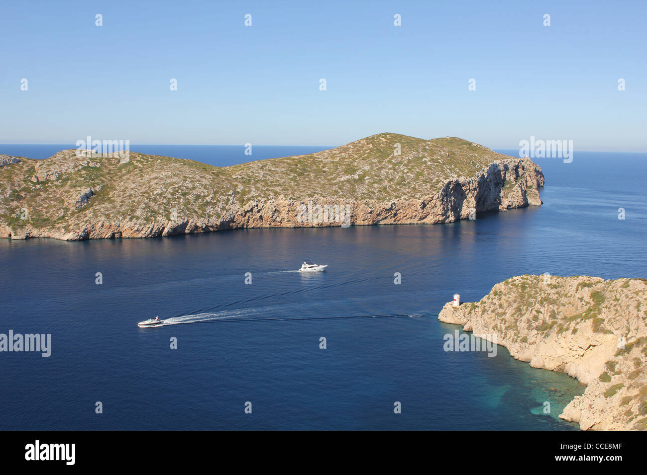Scene on Cabrera Island, Cabrera Archipelago of islands, Spanish ...