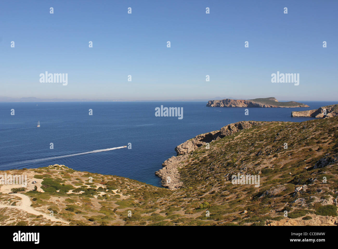 Scene on Cabrera Island, Cabrera Archipelago of islands, Spanish ...