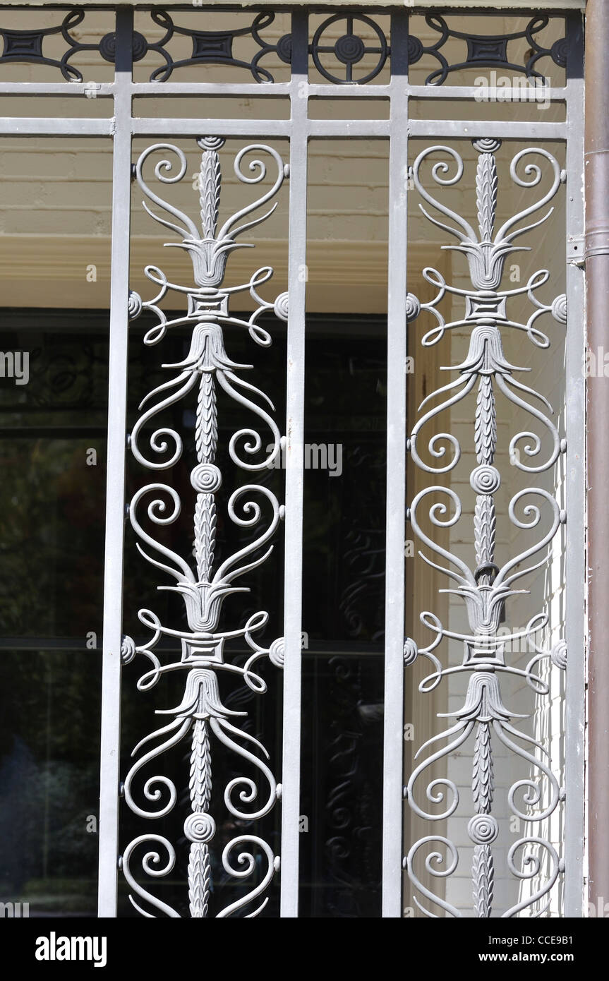 Cast iron gate detail Stock Photo - Alamy