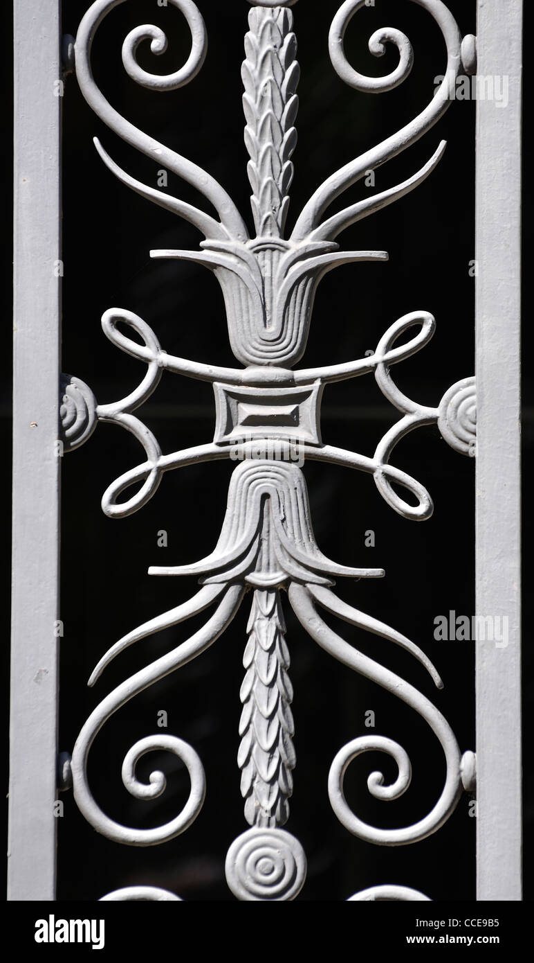Cast iron gate detail Stock Photo - Alamy