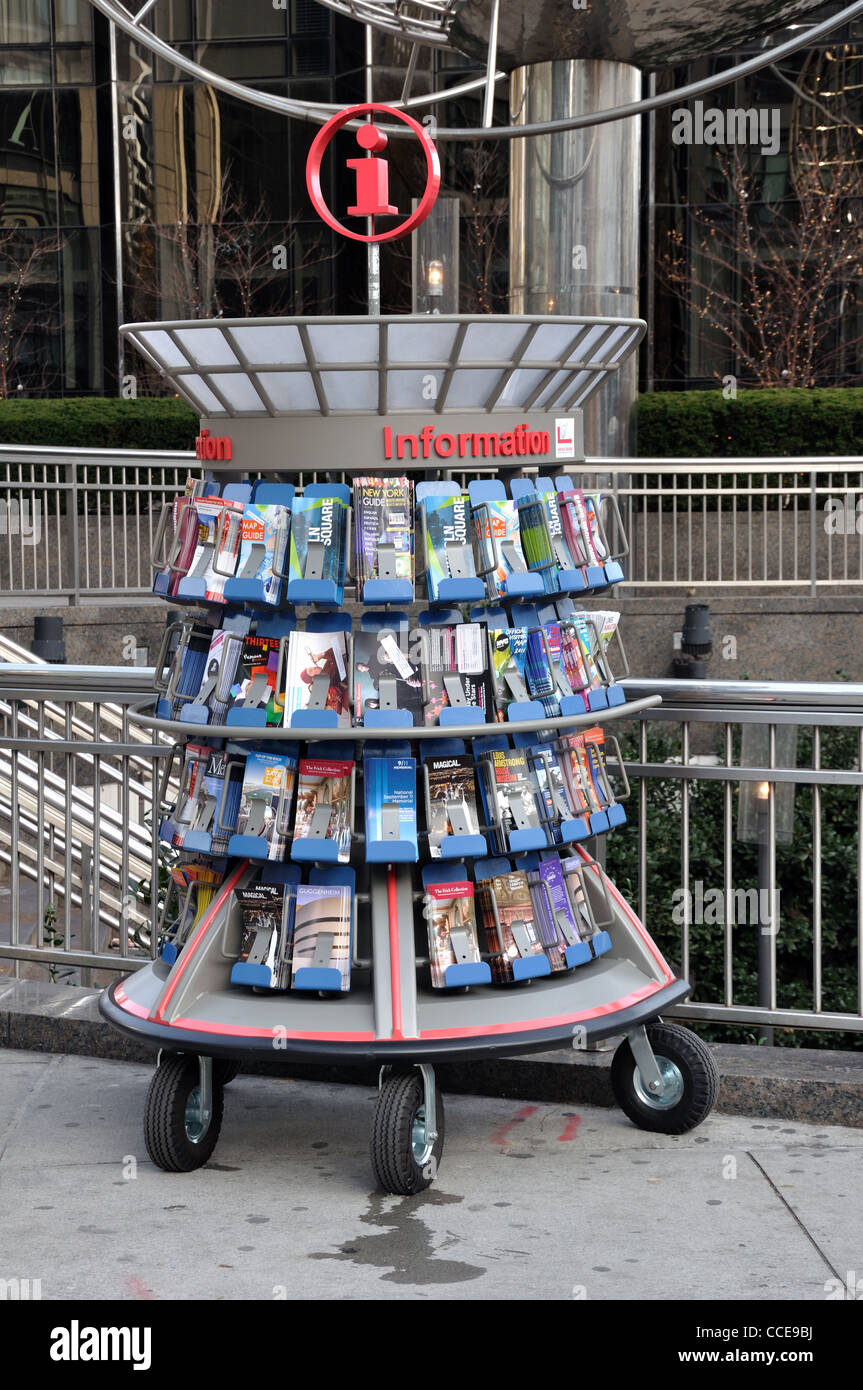 Tourist booklet stand, New York, USA Stock Photo - Alamy