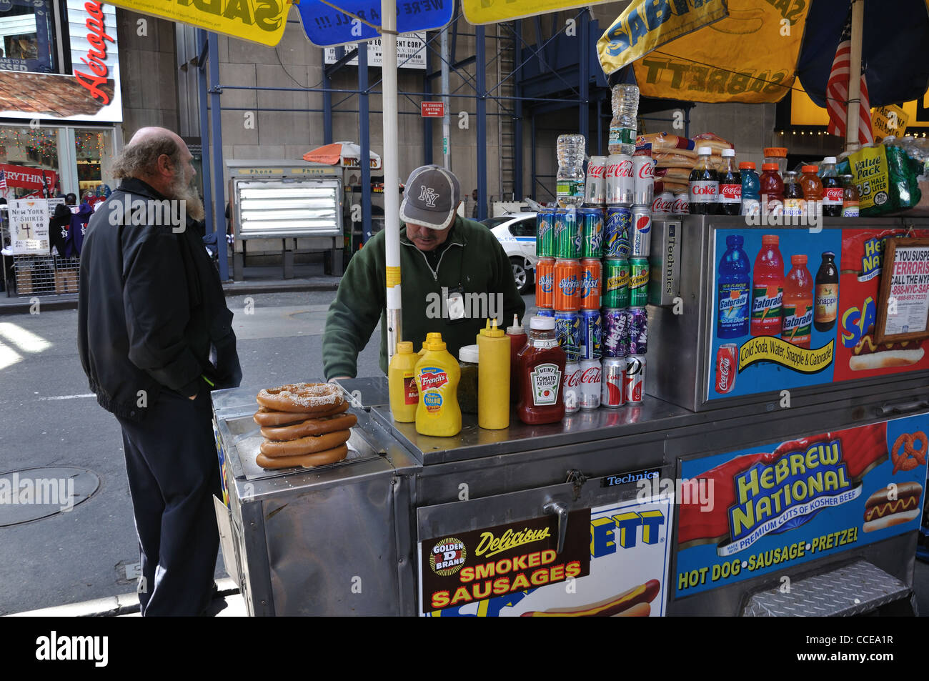 Food vendor, New York, USA Stock Photo - Alamy