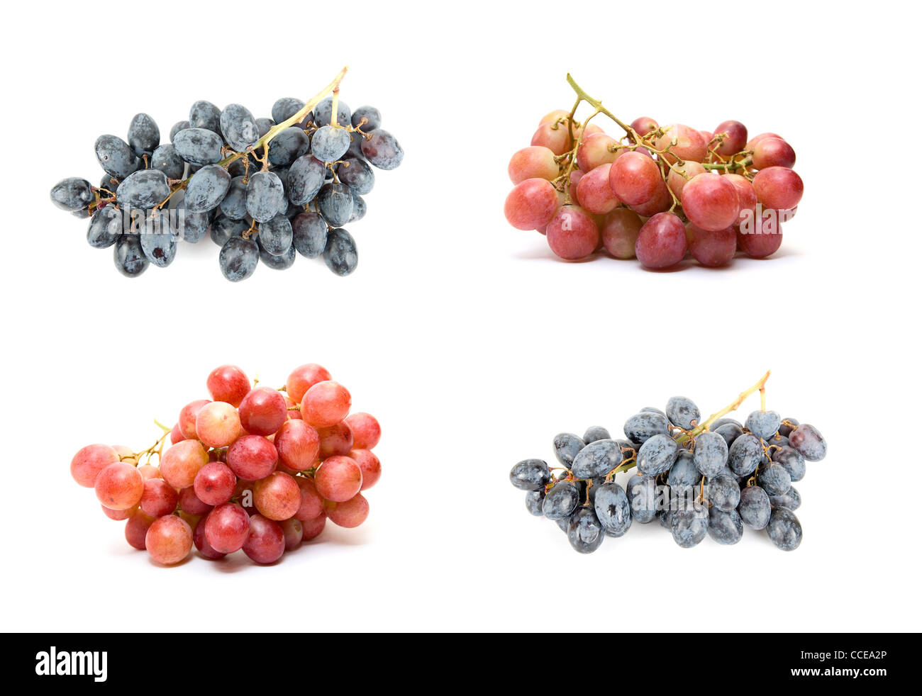 grape set isolated on white background Stock Photo - Alamy