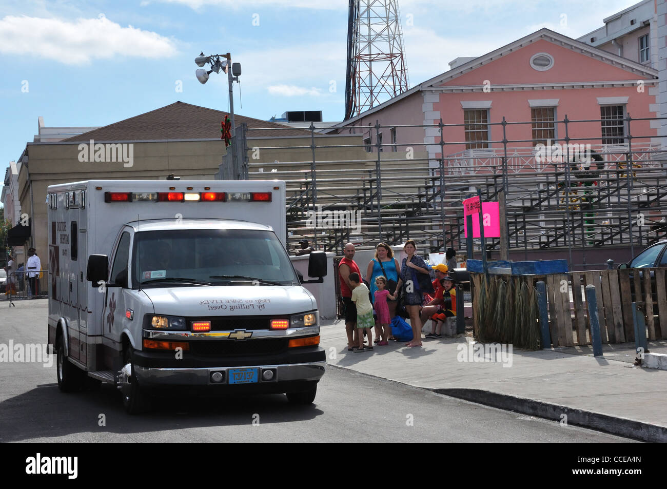 Emergency ambulance vehicle, Nassau, Bahamas Stock Photo - Alamy