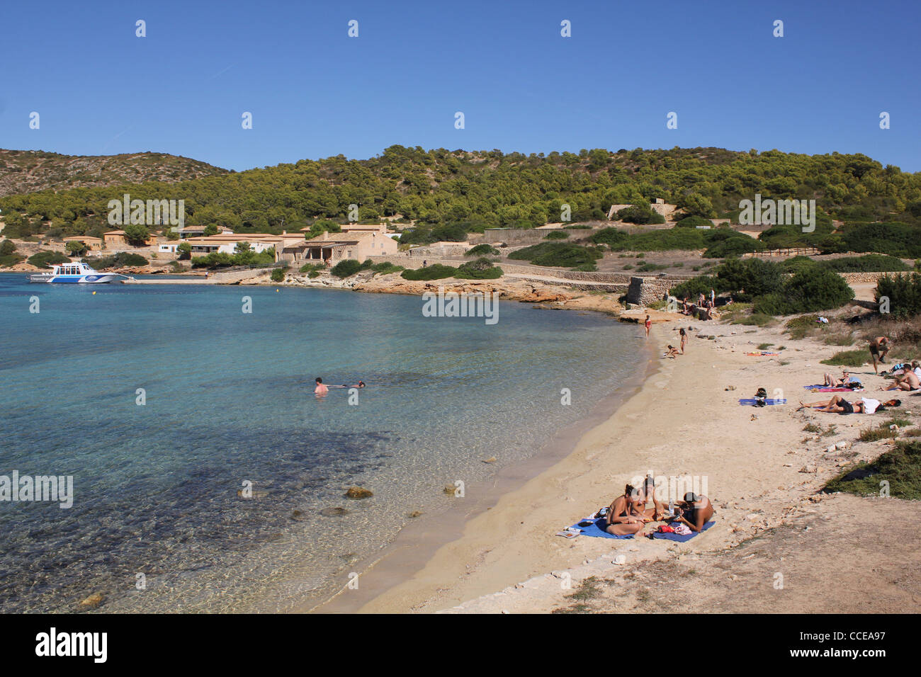 Scene on Cabrera Island, Cabrera Archipelago of islands, Spanish ...