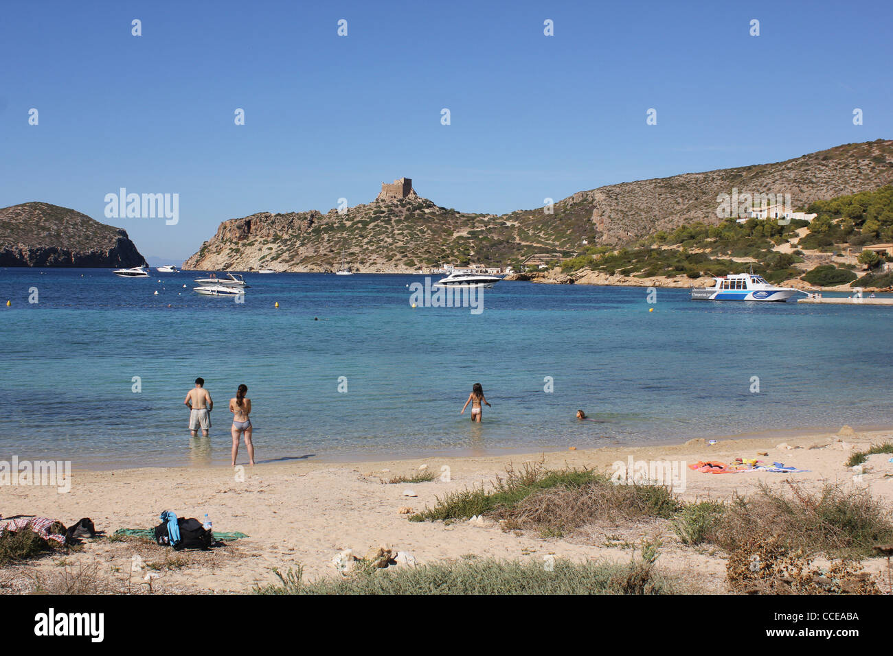 Scene on Cabrera Island, Cabrera Archipelago of islands, Spanish ...