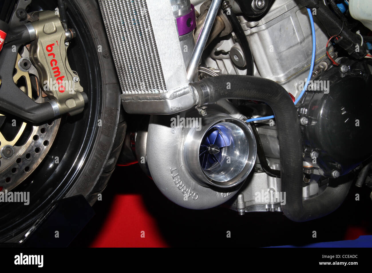 Turbo and double turbo installations on modern high performance engines ...