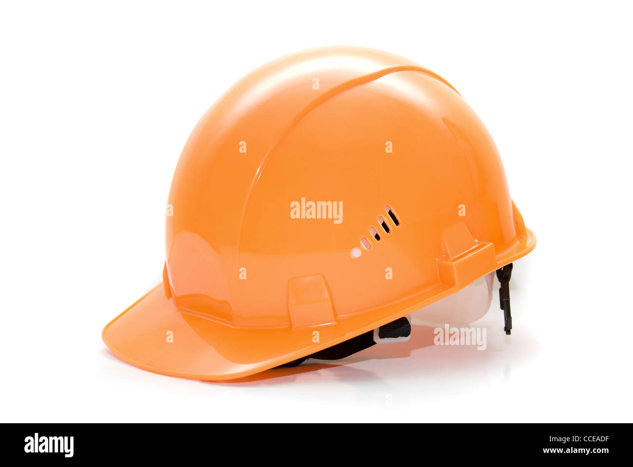 orange helmet isolated on white background Stock Photo - Alamy