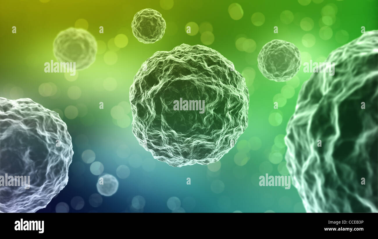 Single cell bacteria - the beginning of life on Earth concept ...