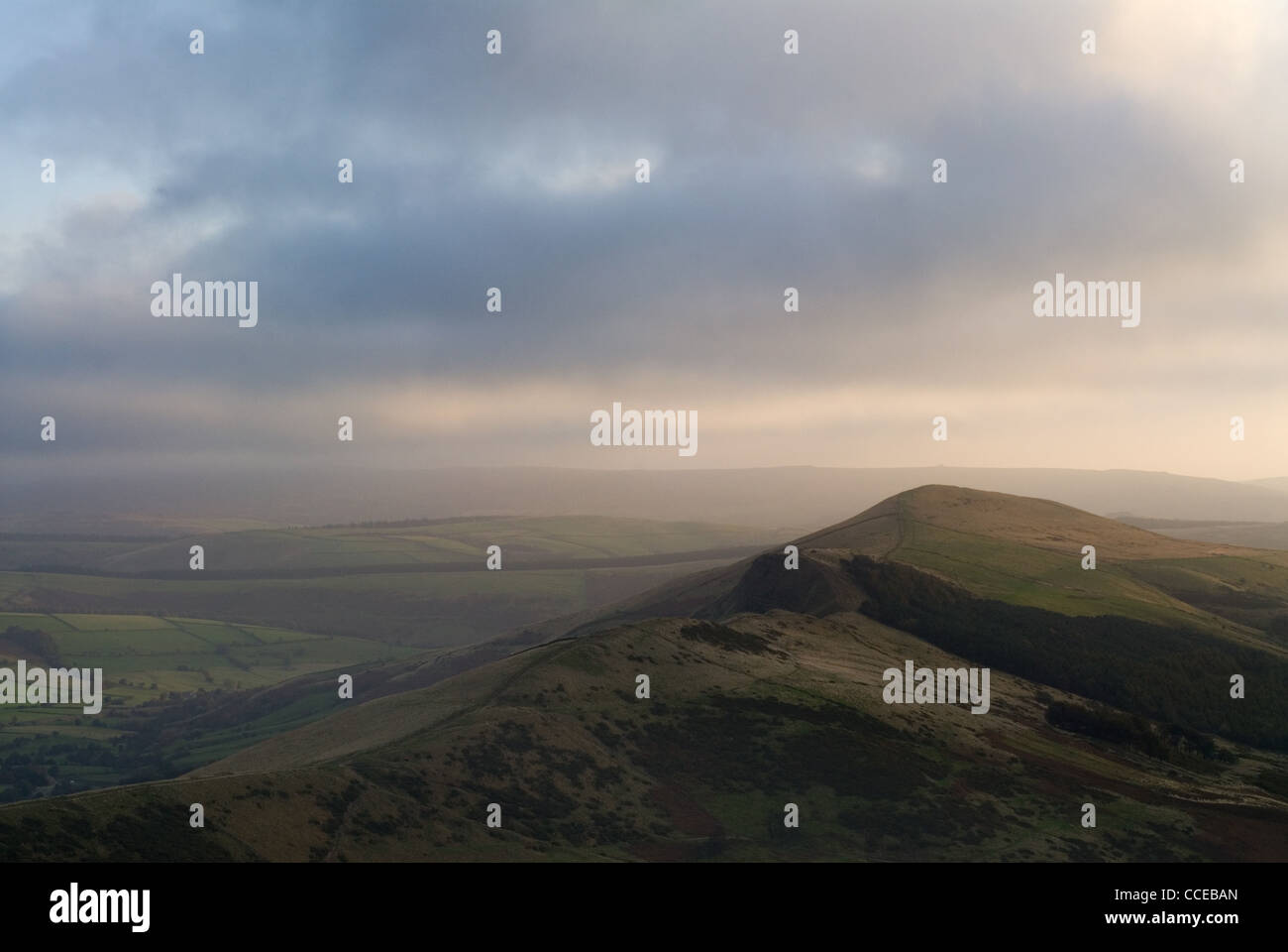 Mam Tor and the Great Ridge - Edale - Peak District National Park Stock ...