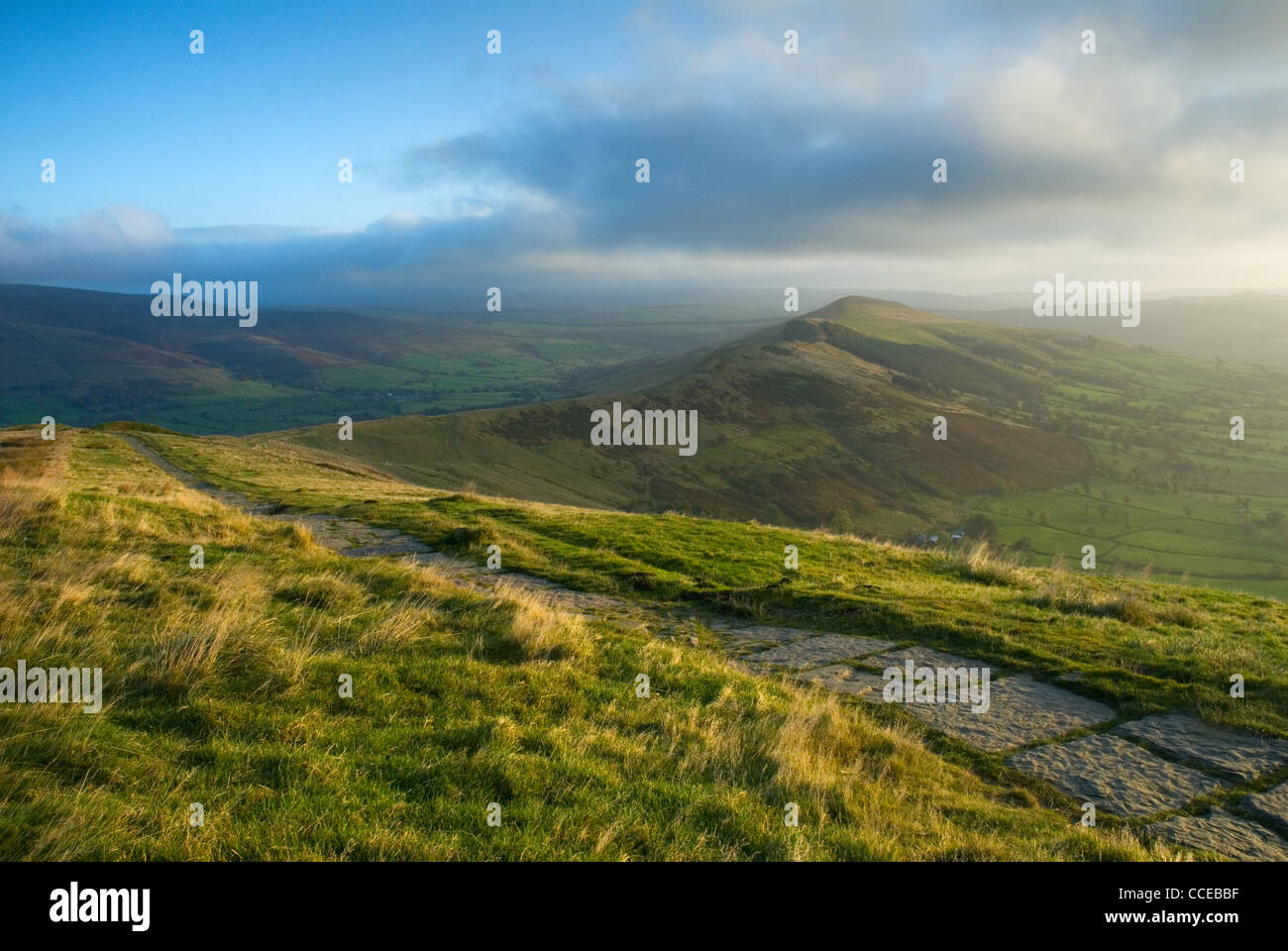 Mam Tor and the Great Ridge - Edale - Peak District National Park Stock ...