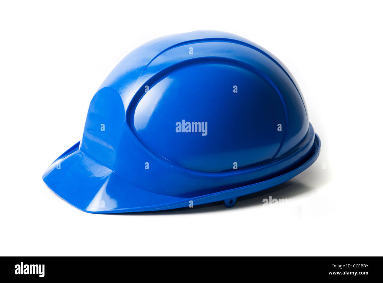 Blue helmet isolated on white background Stock Photo - Alamy