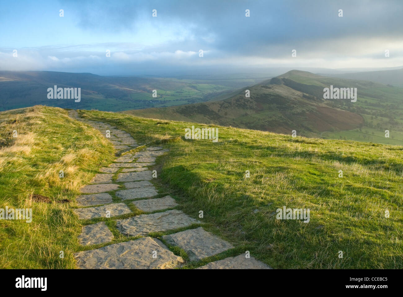 Mam Tor and the Great Ridge - Edale - Peak District National Park Stock ...