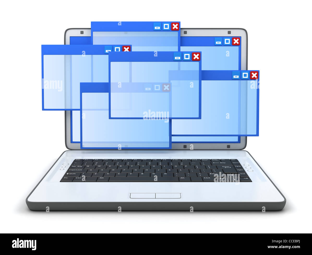 Windows laptop isolated Cut Out Stock Images & Pictures - Alamy