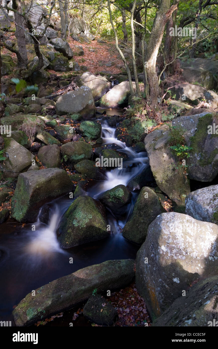 Padley gorge waterfall hi-res stock photography and images - Alamy