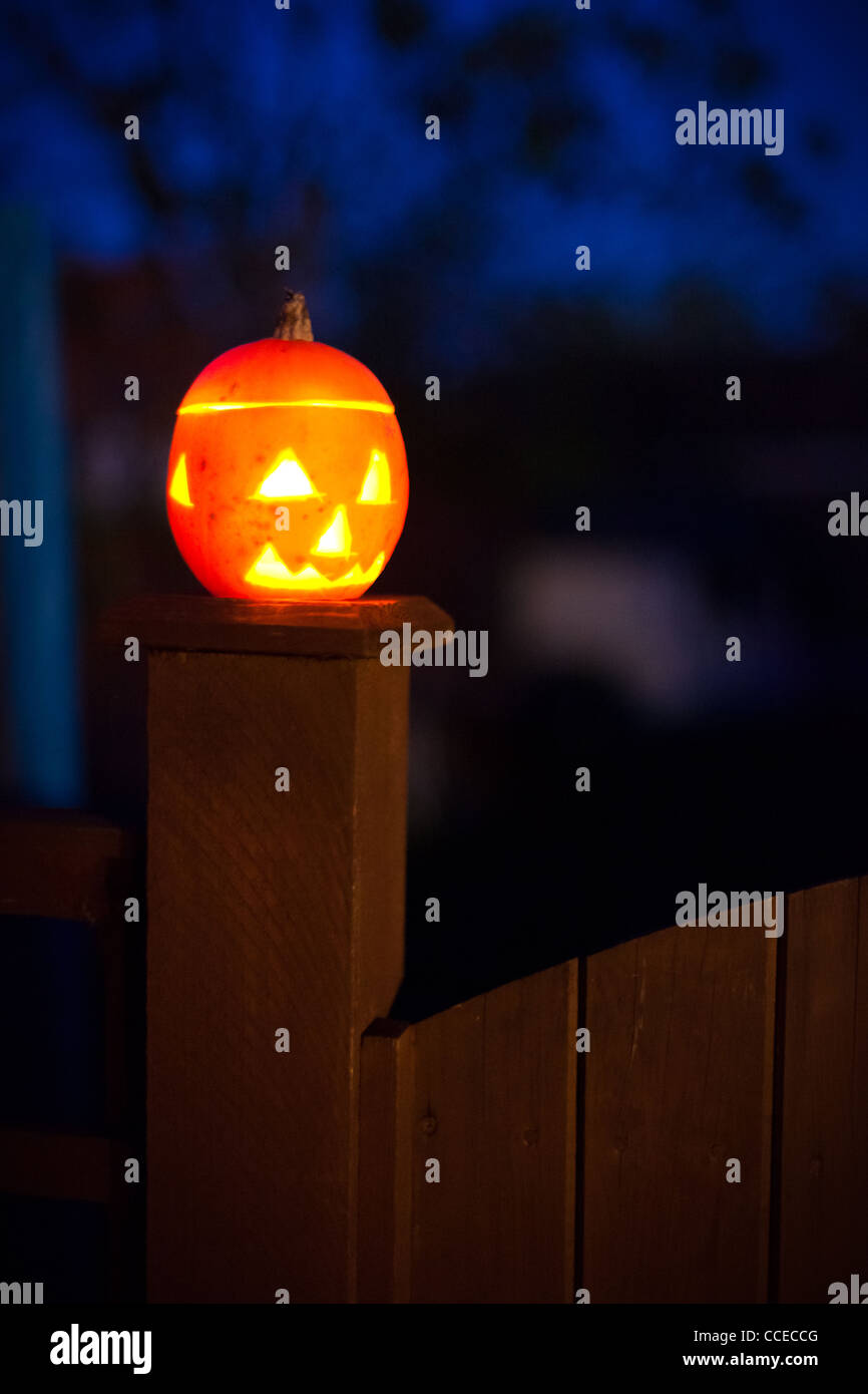 Caved pumpkins at Halloween Stock Photo - Alamy