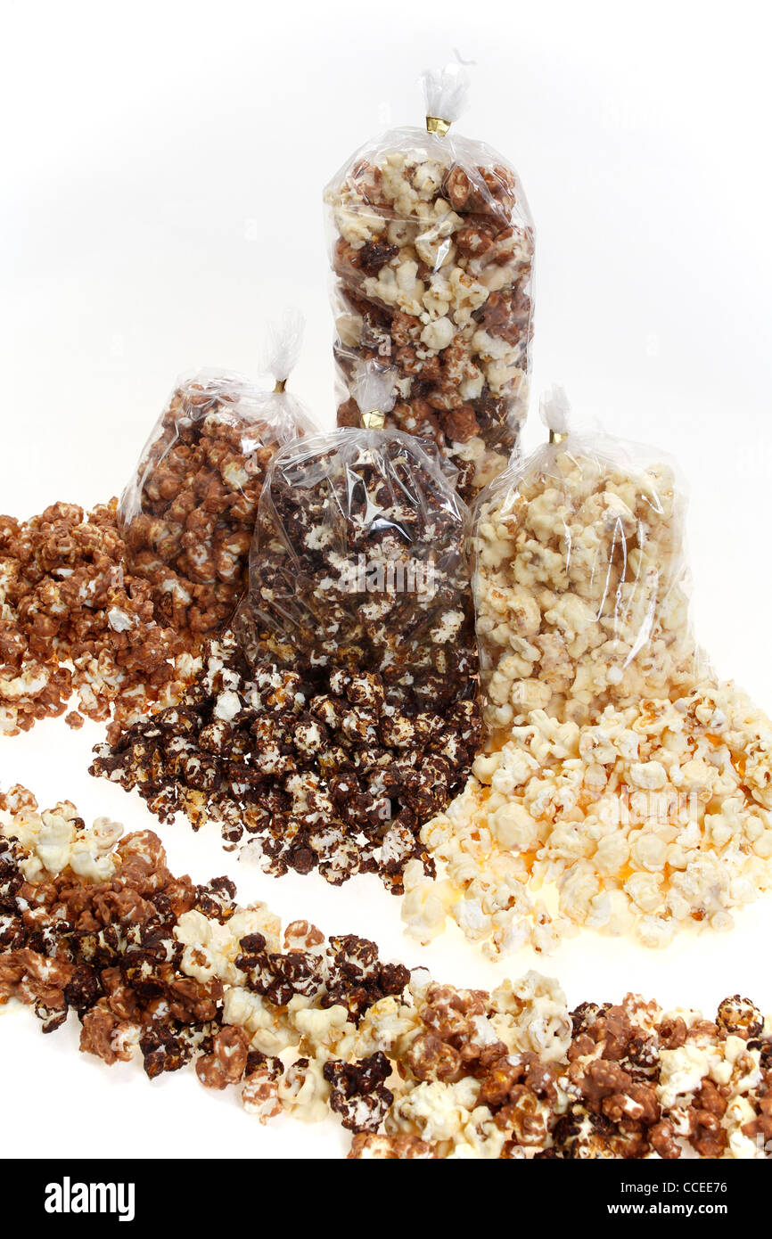 close up of popcorn mix with belgian chocolate, germany, europe Stock ...