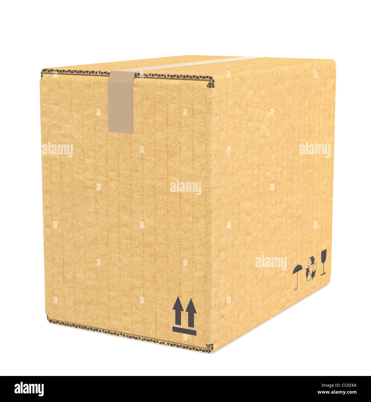 Closed Cardboard Box Stock Photo - Alamy
