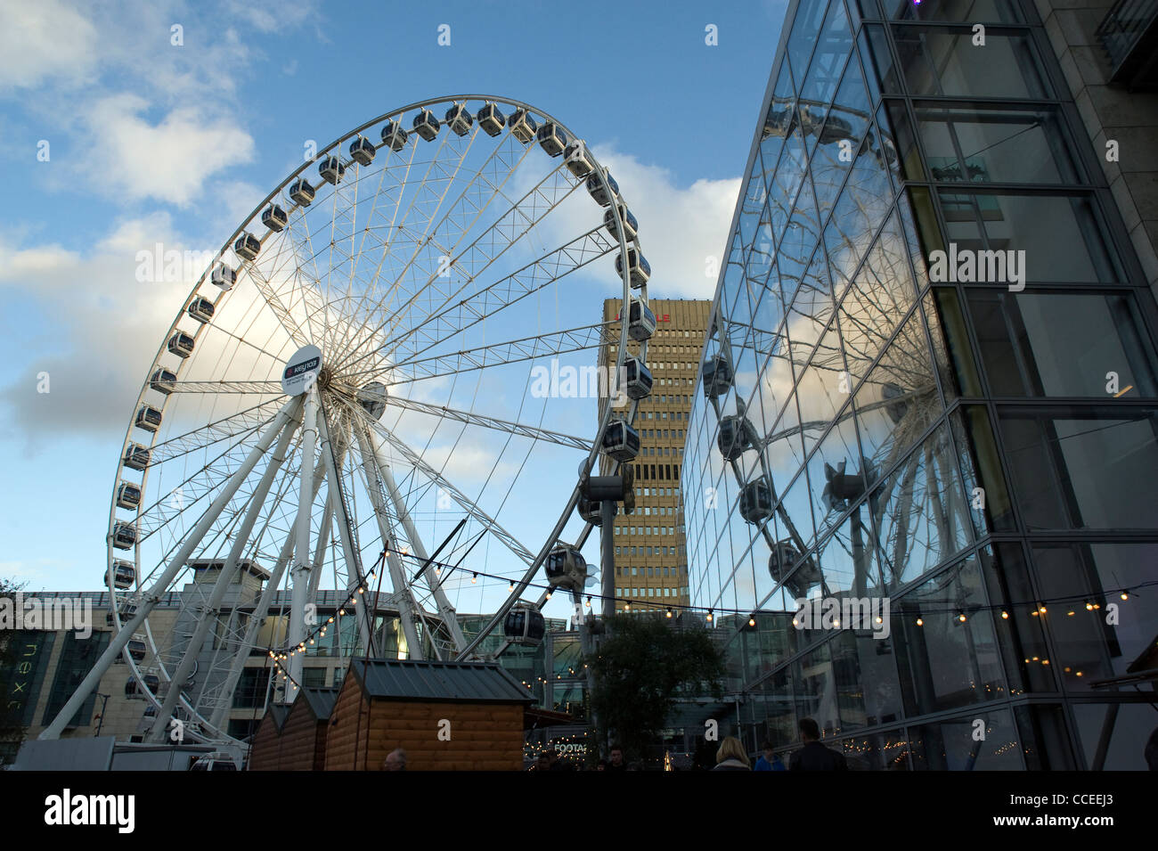 The Wheel of Manchester in Exchange Square, Manchester, England Stock ...