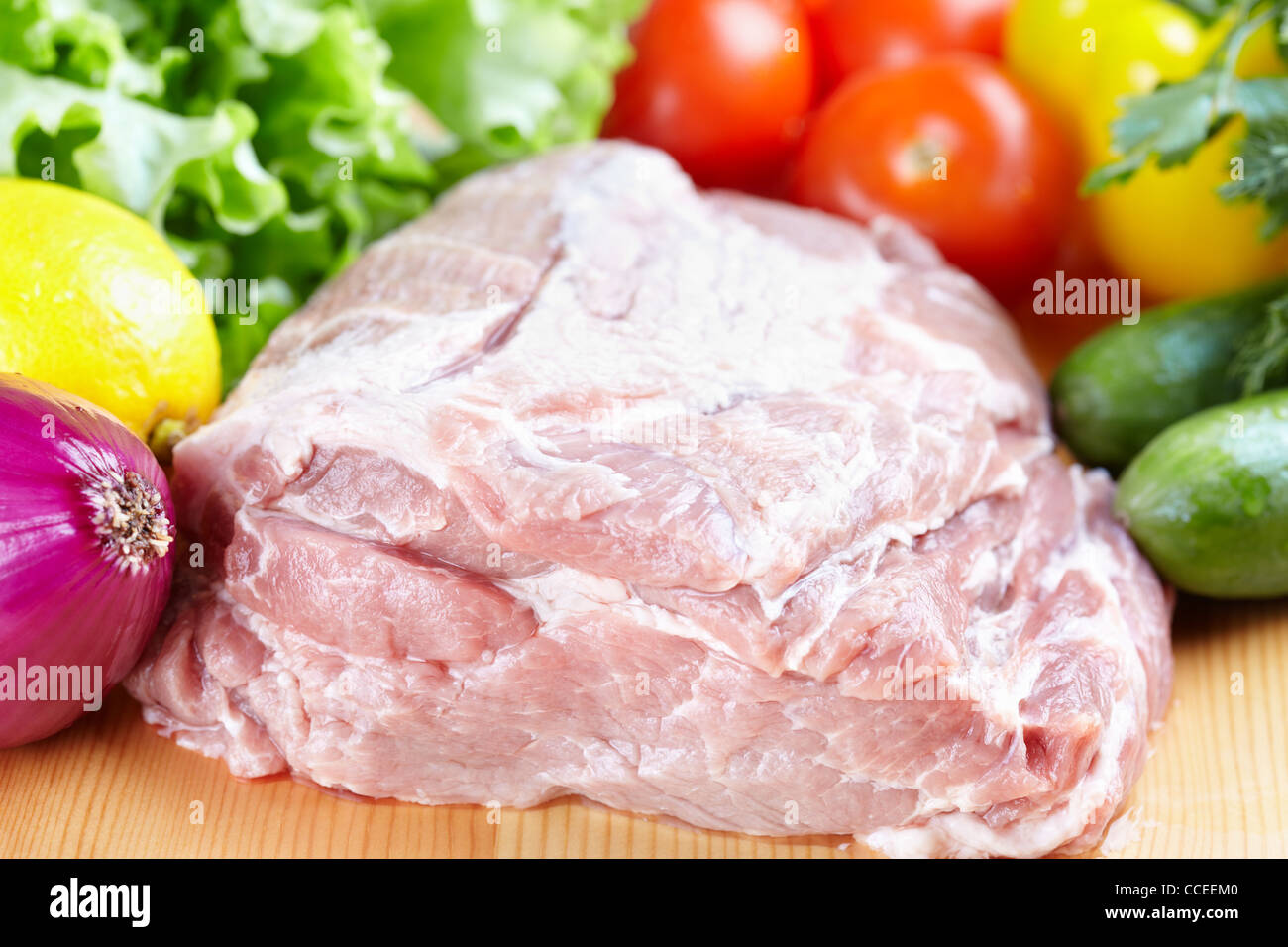 Meat and vegetables Stock Photo - Alamy