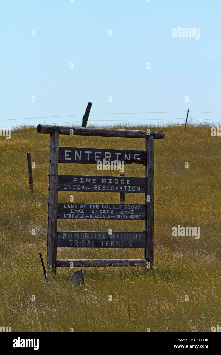 Oglala Sioux Tribe of the Pine Ridge Reservation South Dakota in USA US ...