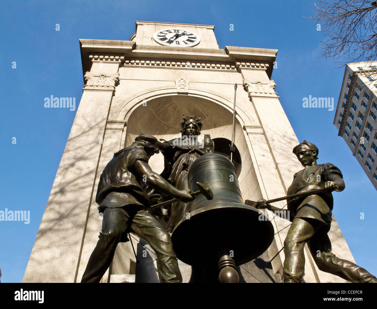 The James Gordon Bennett Monument, Herald Square Park, NYC Stock Photo ...