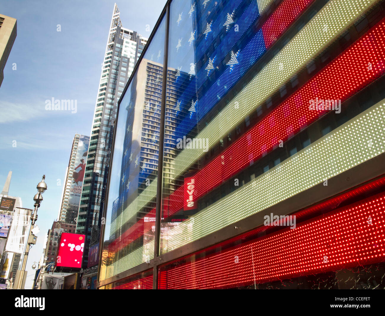 American flag at times square hi-res stock photography and images - Alamy