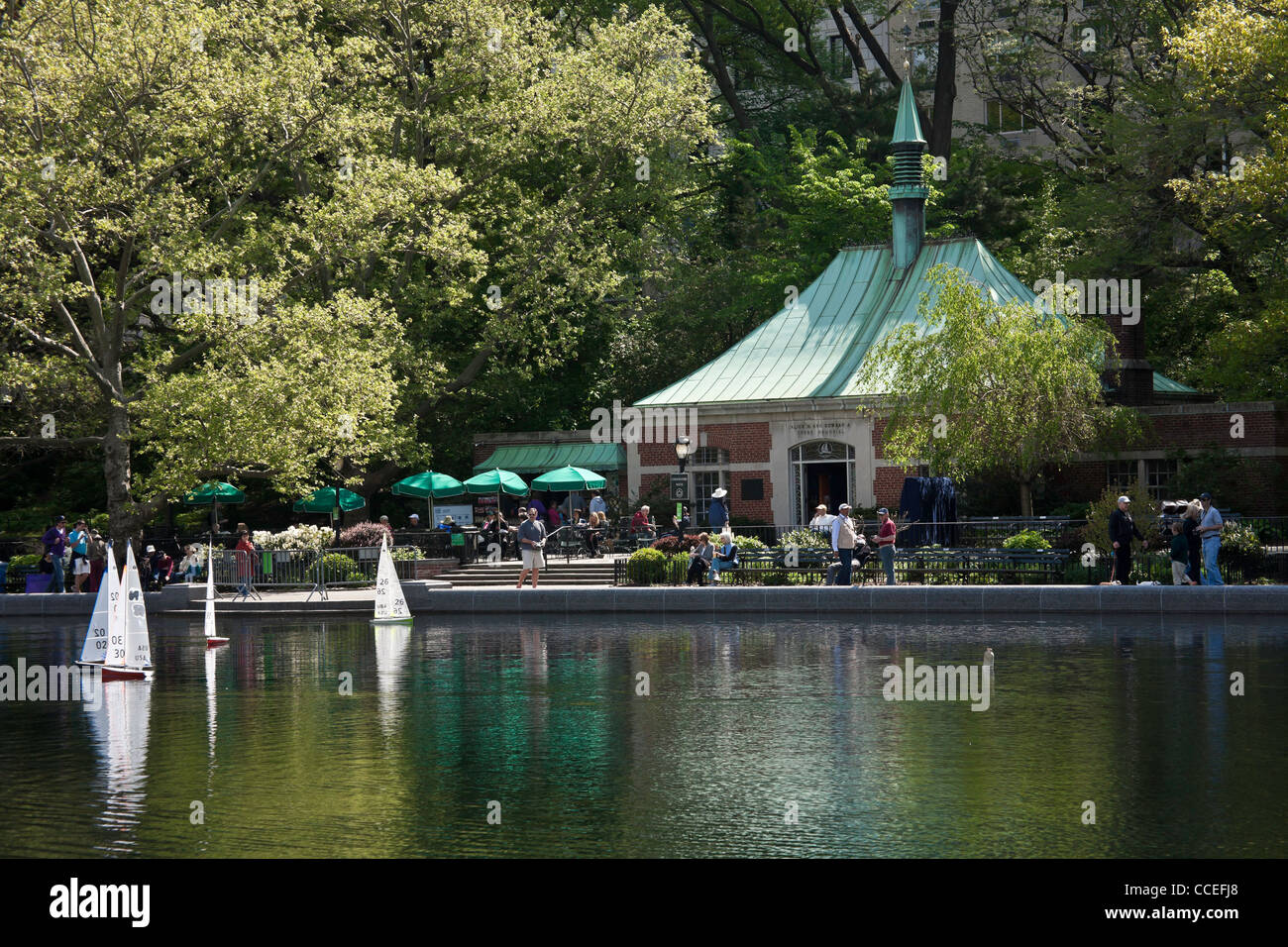 Conservatory Water in Central Park, New York City Stock Photo - Alamy