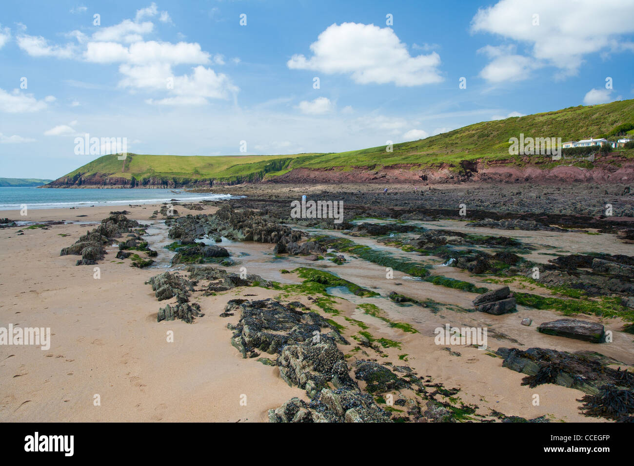 Manorbier Bay. Welsh coastline in Pembrokeshire Stock Photo - Alamy