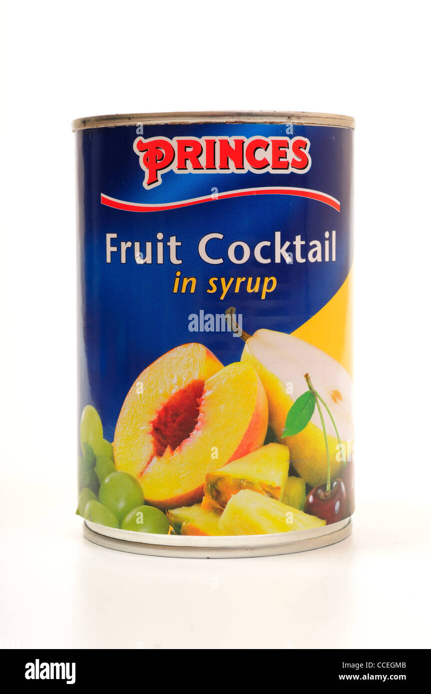 Fruit cocktail tin can syrup hi-res stock photography and images - Alamy