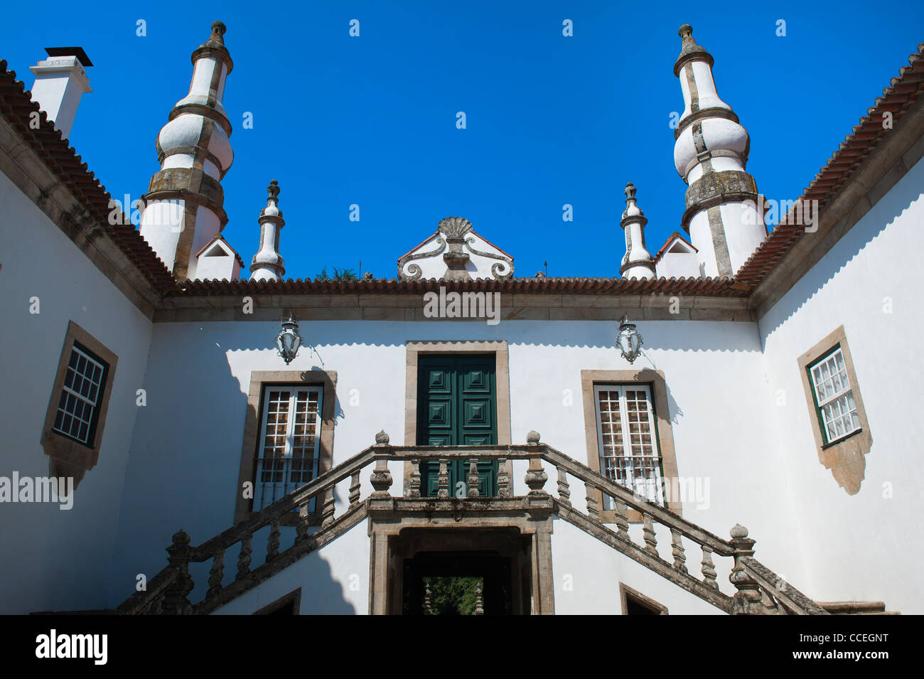 Casa de Mateus manor, Stairs, Mateus, Tras-Os-Montes, Portugal Stock ...