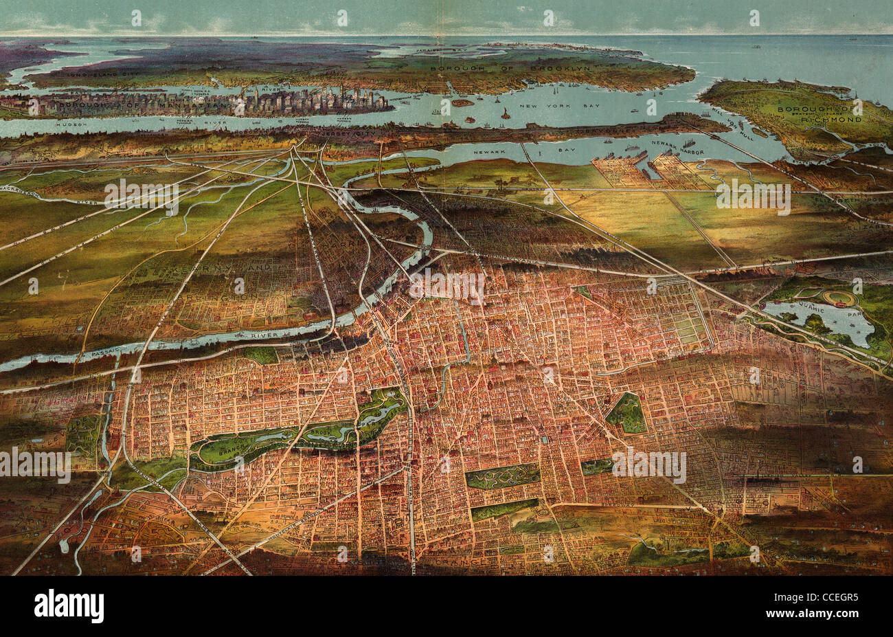 Map of newark hi-res stock photography and images - Alamy