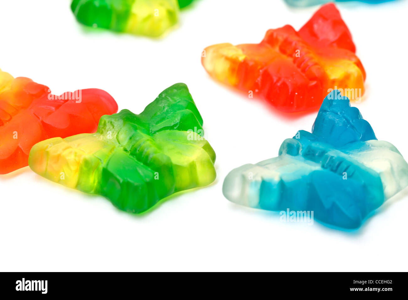 jelly butterfly on white background Stock Photo - Alamy
