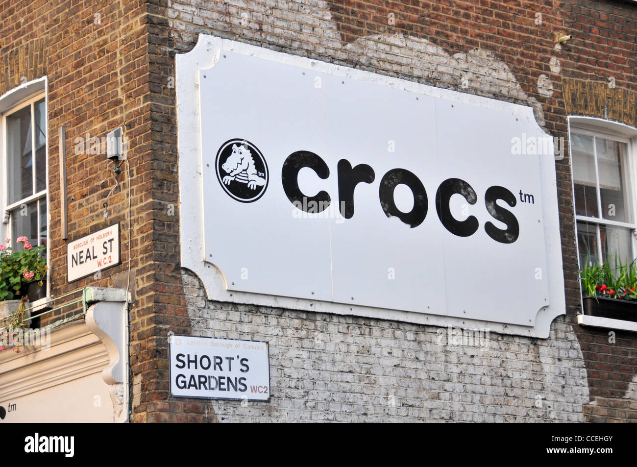 Crocs shoes advert Neal Street London Stock Photo - Alamy