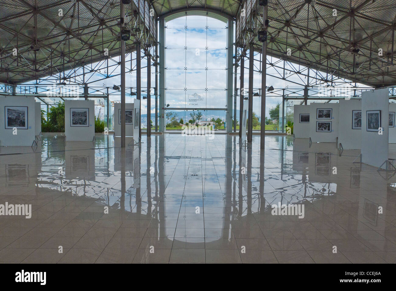 Interior view of the Itchimbía Cultural Center, the remodeled building ...