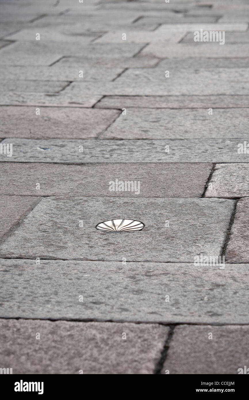 Scallop Shell marking the Camino de Santiago - Santiago de Compostela ...