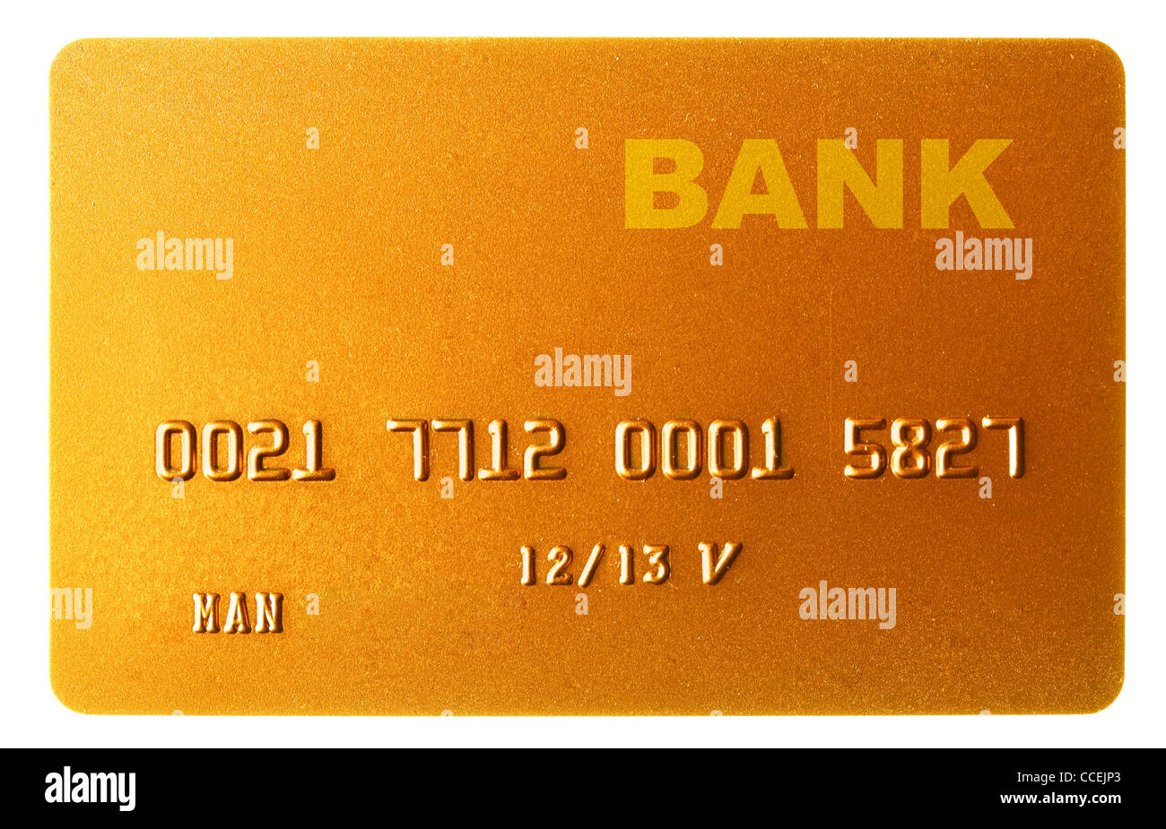 Gold credit card isolated over the white background Stock Photo - Alamy