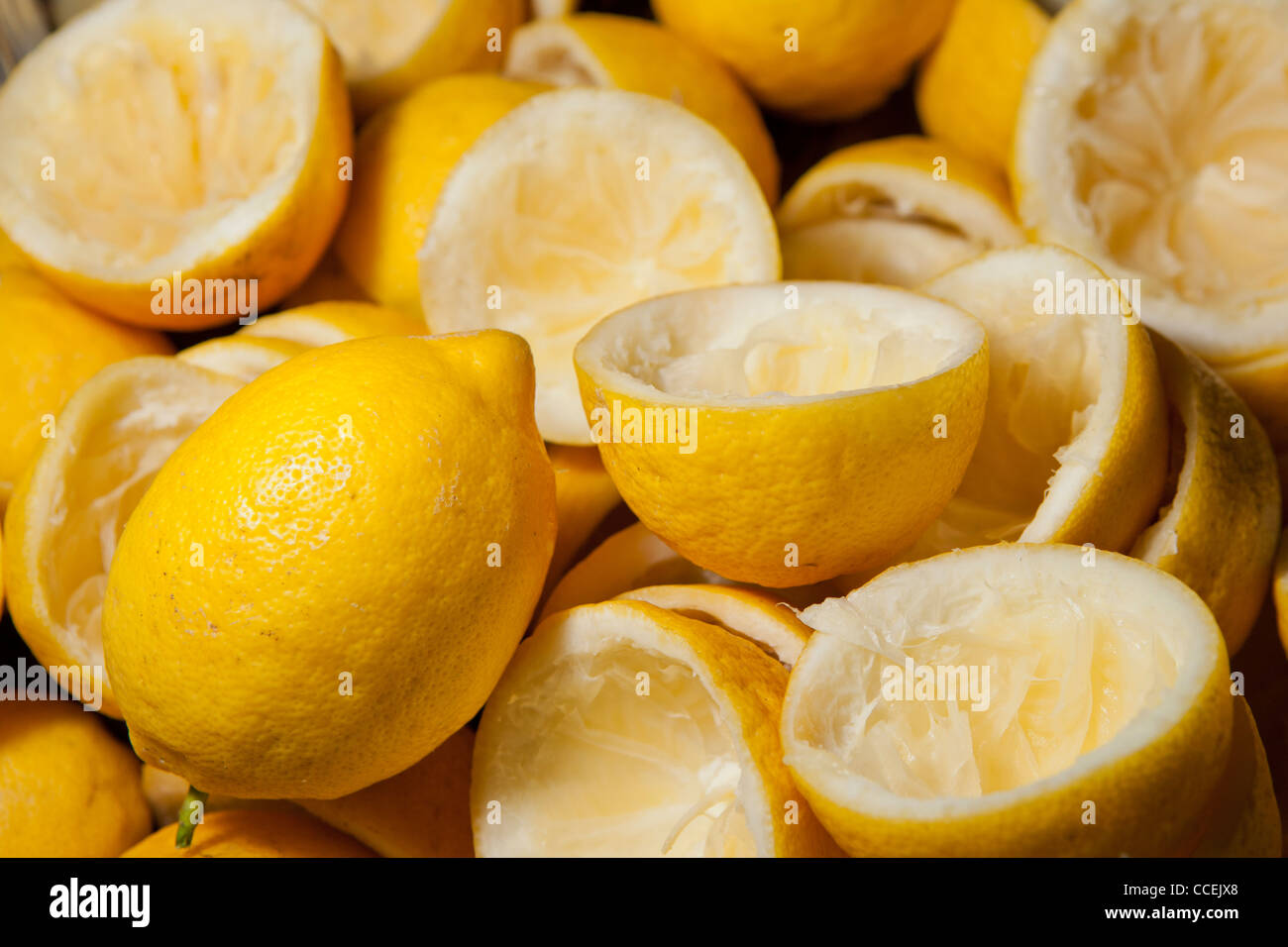 Lemon lemons squeezed rind hi-res stock photography and images - Alamy