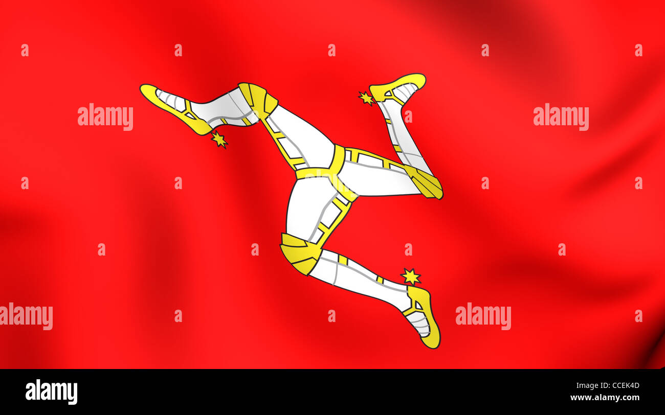 Flag of Man. Close up. Front view Stock Photo - Alamy