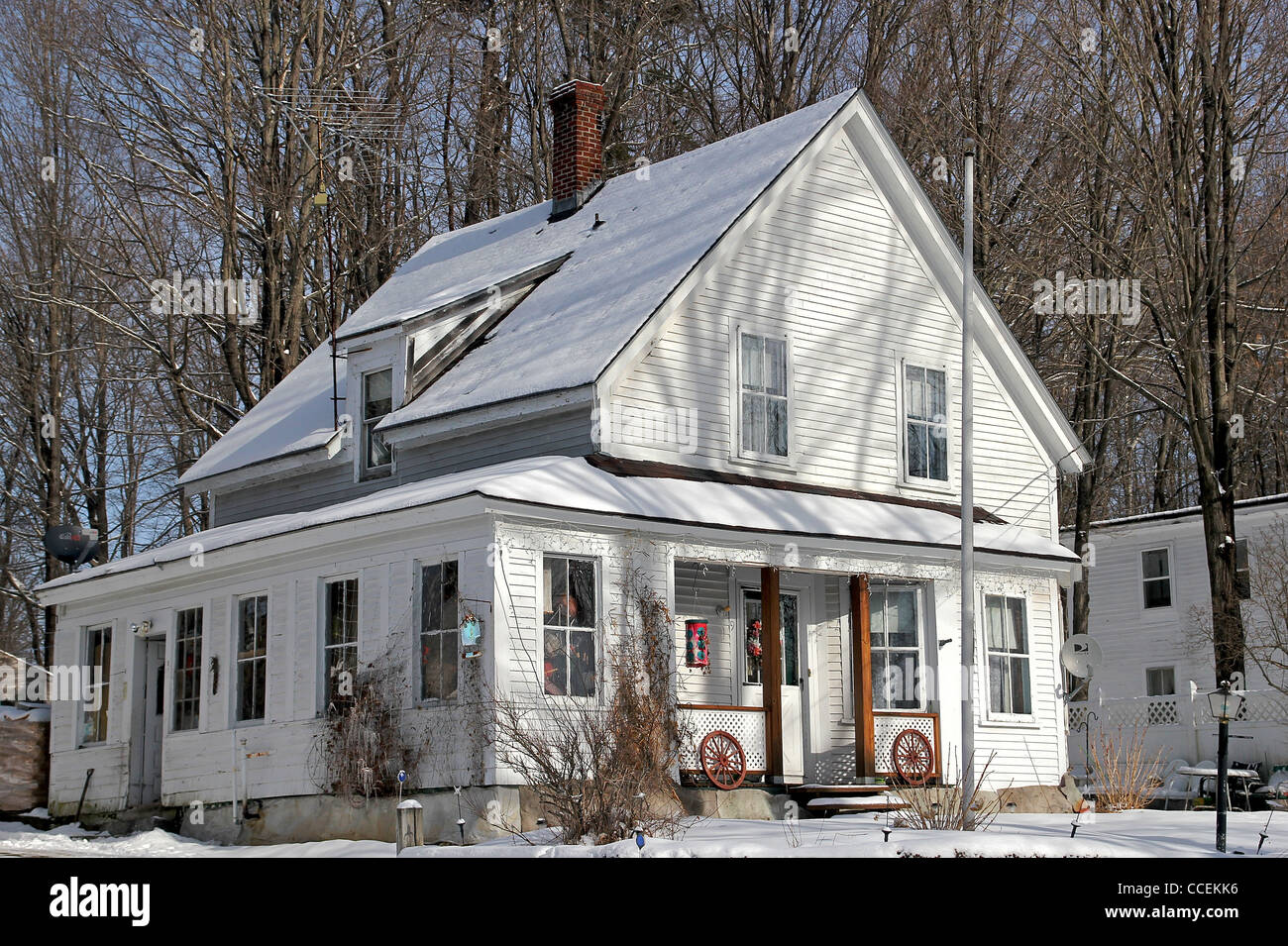 A home in a small New England community Stock Photo - Alamy