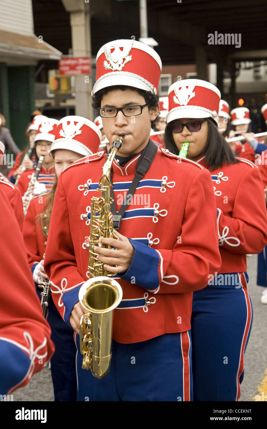 2012 Three Kings Day Parade, Brooklyn, New York. Junior high school ...