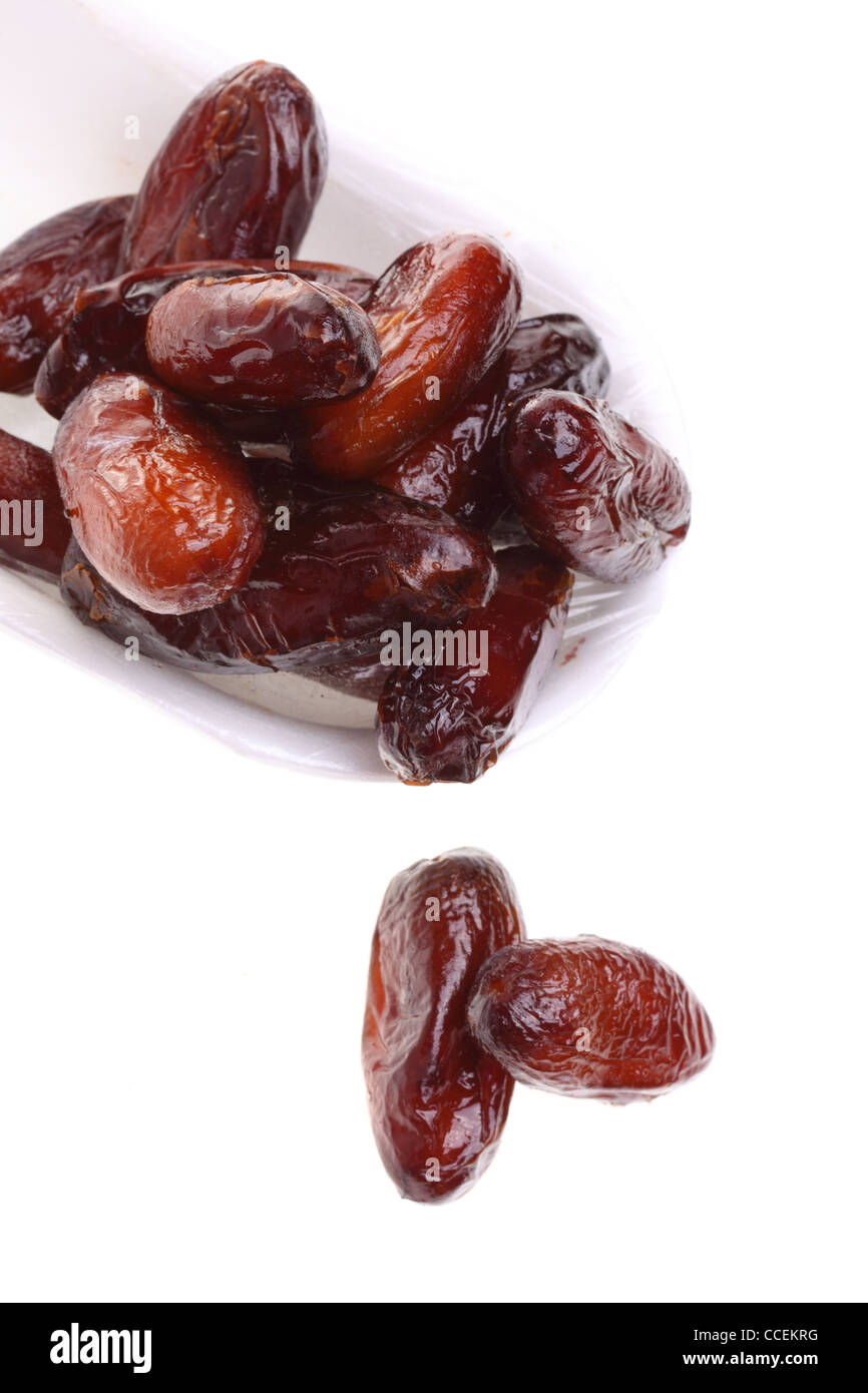 Dried date fruits isolated on white background Stock Photo - Alamy