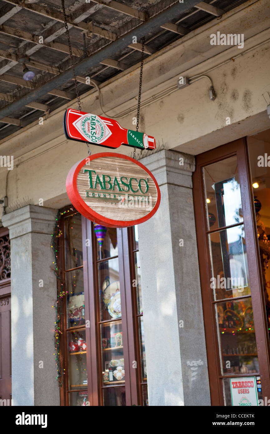 Tabasco Store Sign Stock Photo - Alamy