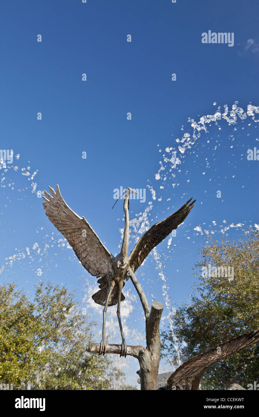 Heron Statue with Fountain - Safety Harbor, Florida Stock Photo - Alamy